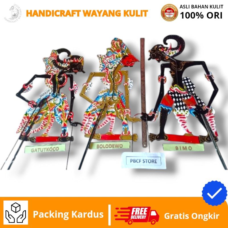 Jual HANDICRAFT WAYANG KULIT | Wayang PAKET 3 WAYANG UKURAN PENTAS anak ...