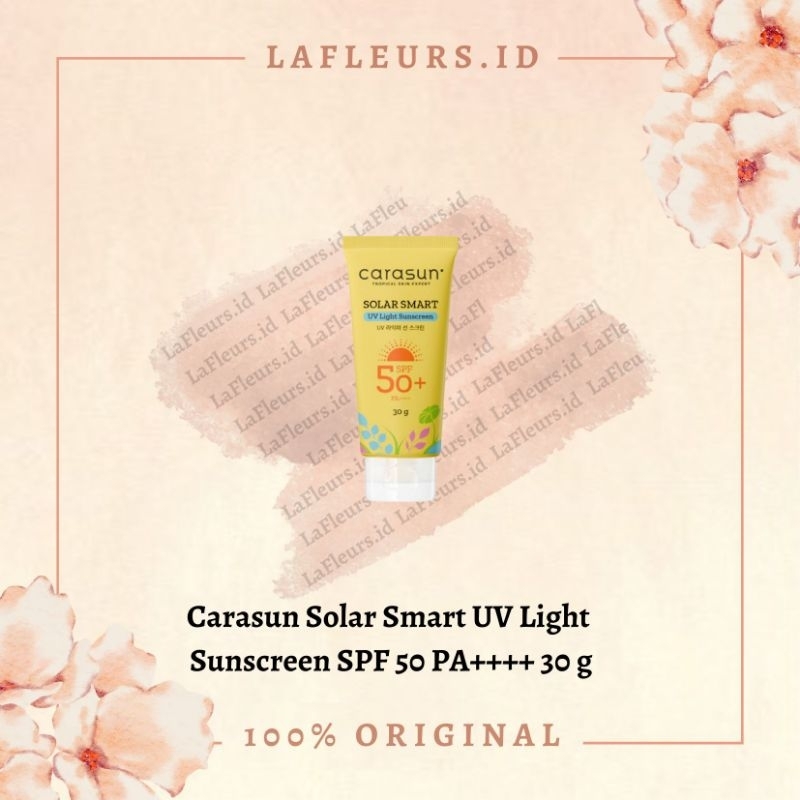 Jual Carasun Solar Smart UV LIGHT Sunscreen SPF 50 PA+++ 30g / Sun screen tekstur ringan cepat ...