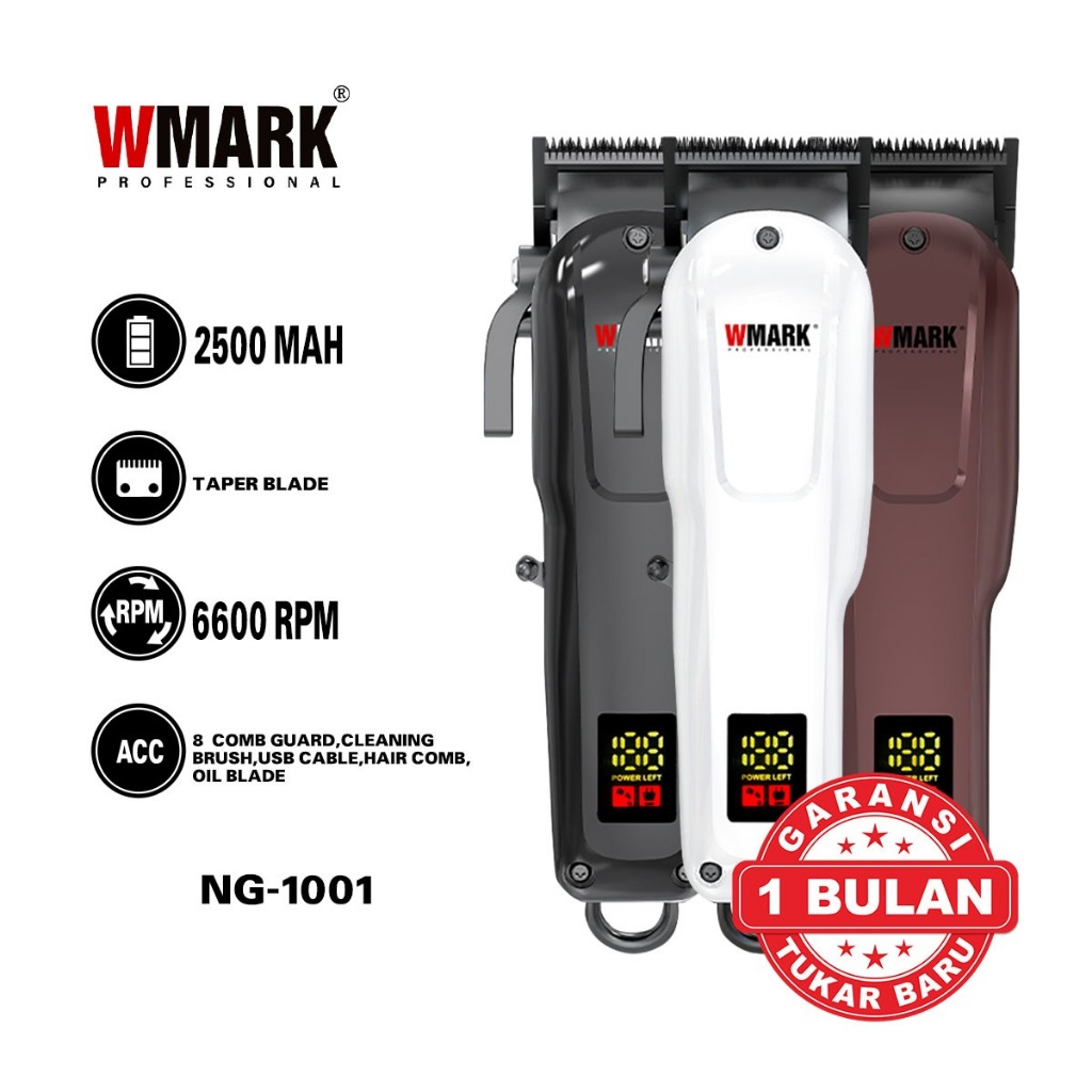 Jual WMARK NG 1001 Clipper Cordless 6600 Rpm Alat Cukur Elektrik Barbershop | Shopee Indonesia