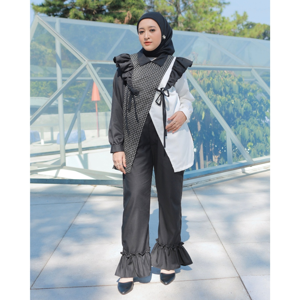 Jual Dya_id - Dya X Seviq - Seviq Pants Ruflle | Shopee Indonesia