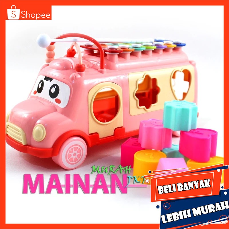 Jual MAINAN ANAK MURAH BUS XYLOPHONE YE20 MAINAN ANAK MOBIL BUS MUSIC ...