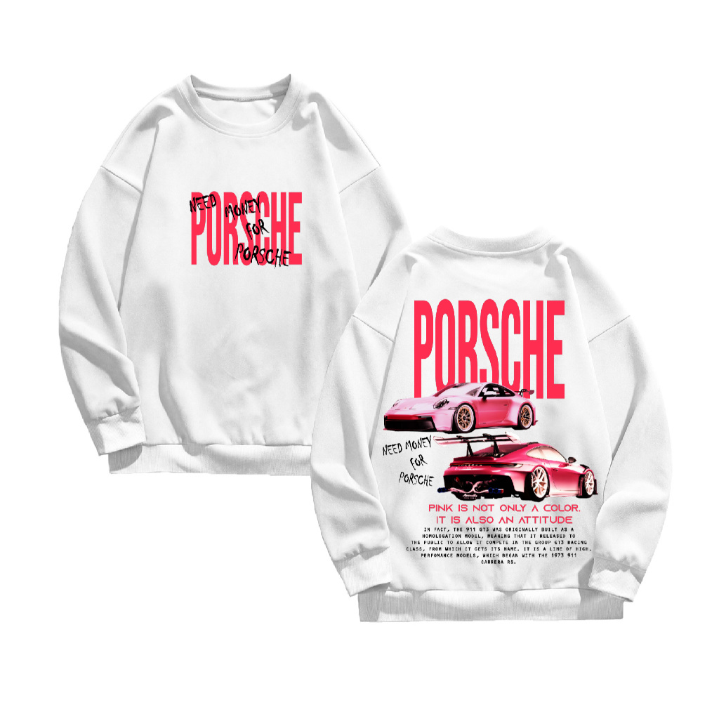 Jual Sweaterpolos Basic Sweater NEED MONEY FOR PORSCHE ( Sablon ...