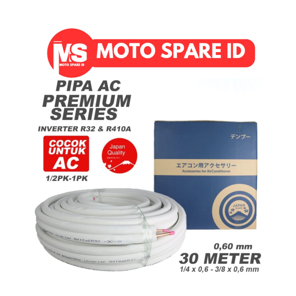 Jual PIPA AC PREMIUM 30 METER/1 ROLL | 1/2PK-1PK | UKURAN: 1/4 x 3/8 ...