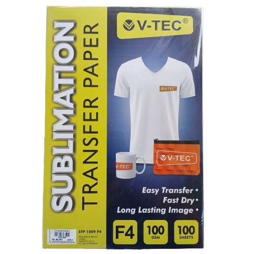 Jual VTEC SUBLIMATION PAPER F4 / KERTAS SUBLIM / KERTAS TRANSFER ...