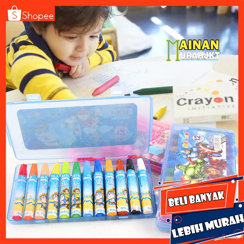 Jual ATK ALAT GAMBAR CRAYON OIL PASTEL NO.6888 CRAYYON GAMBAR 12 WARNA ...