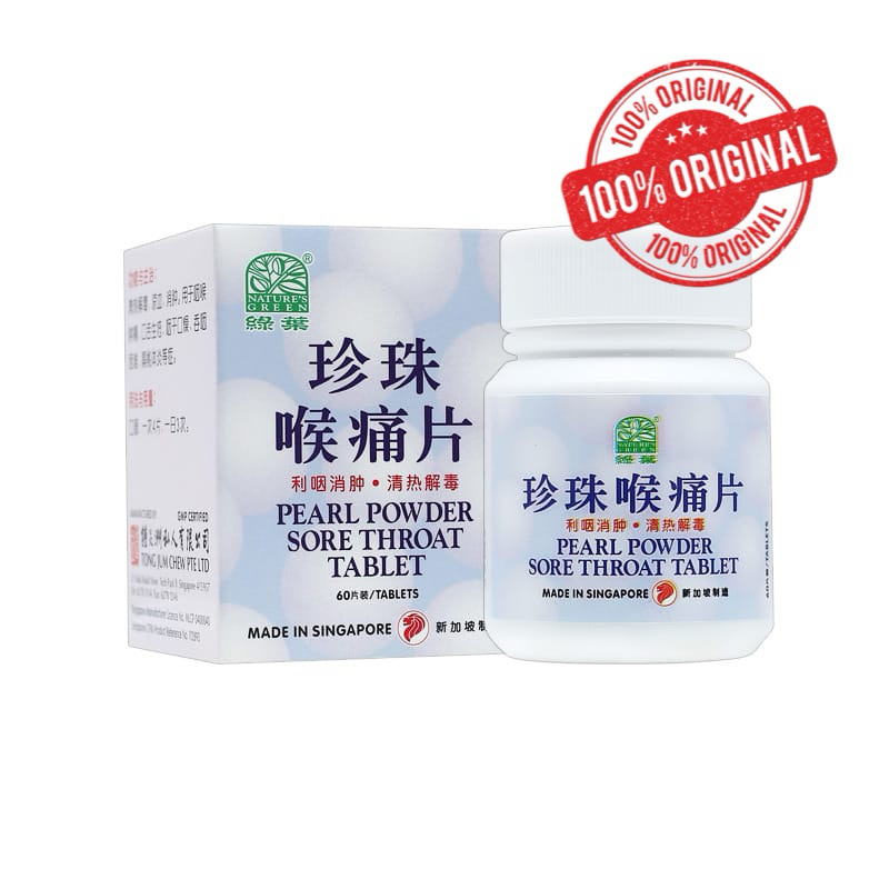 Jual Pearl Powder Sore Throat Tablets 60tablet Original Singapore Zhen ...
