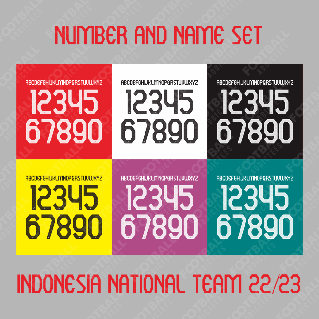 Jual Custom Number and Name Set NNS Nama Nomor Punggung Untuk Jersey ...