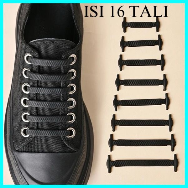 Jual 16PCS TALI SEPATU TANPA IKAT TANPA RIBET TALI SEPATU ELASTIS PRIA ...