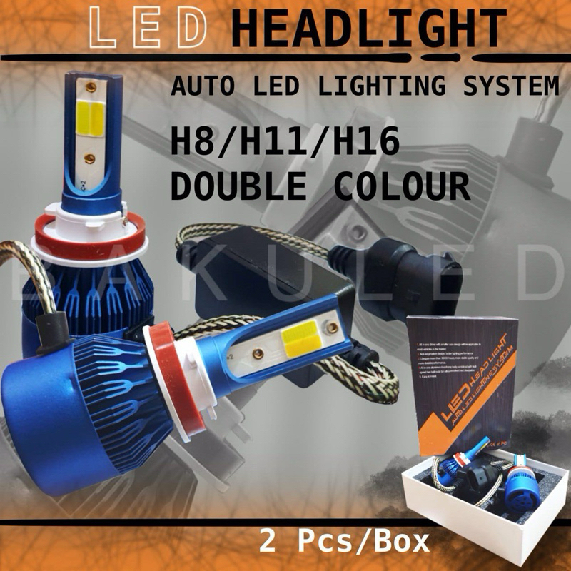 Jual 2Pcs LAMPU LED FOGLAMP H8 H9 H11 H16 SUPER TERANG | Shopee Indonesia