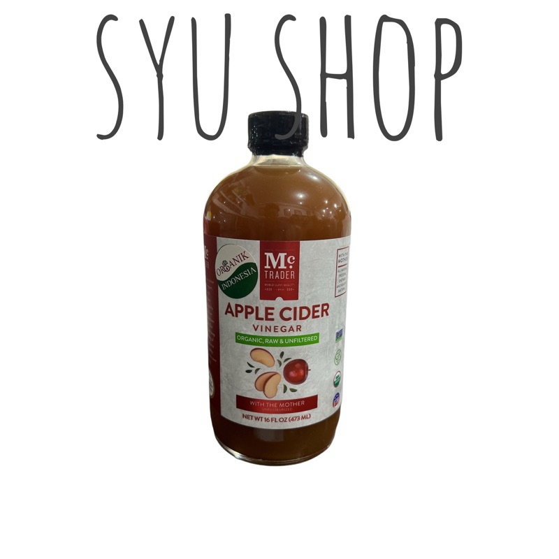 Jual MC trader apple cider vinegar organic raw unfiltered with the ...