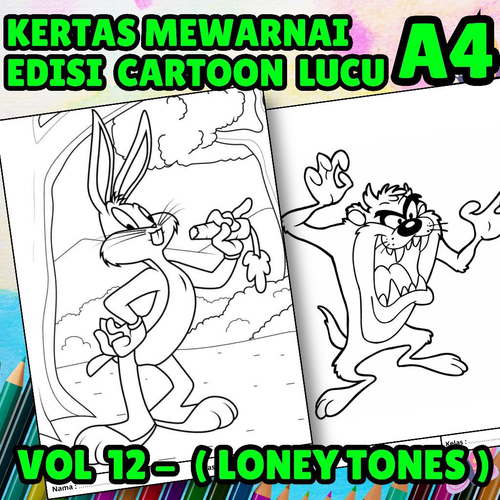 Jual MEDIA KERTAS KREATIFITAS MEWARNAI ANAK A4 DENGAN PRINT CETAK BUKAN COPY - MEDIA WARNA ...