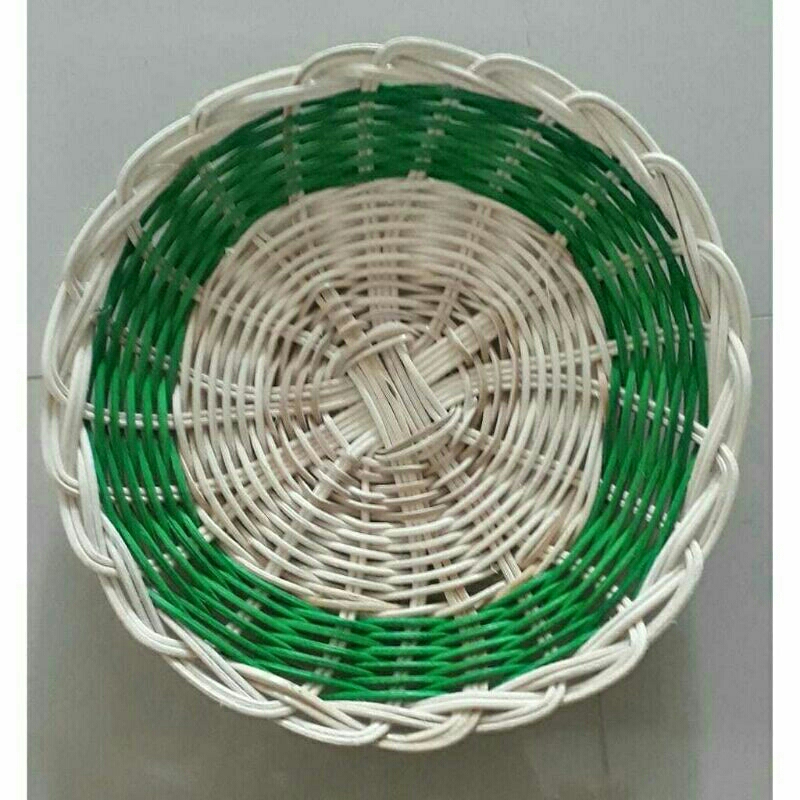 Jual Piring saji anyaman rotan halus kuat rapi warna piring anyaman ...