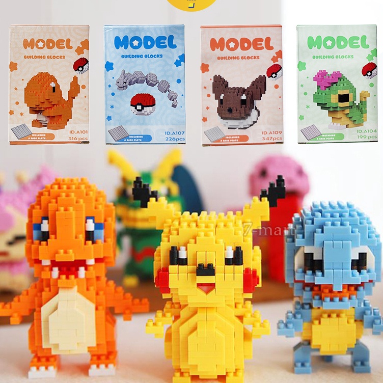 Jual New Arrival Brick Model Pokemon Kartun Anak Nano 3D Block Building ...