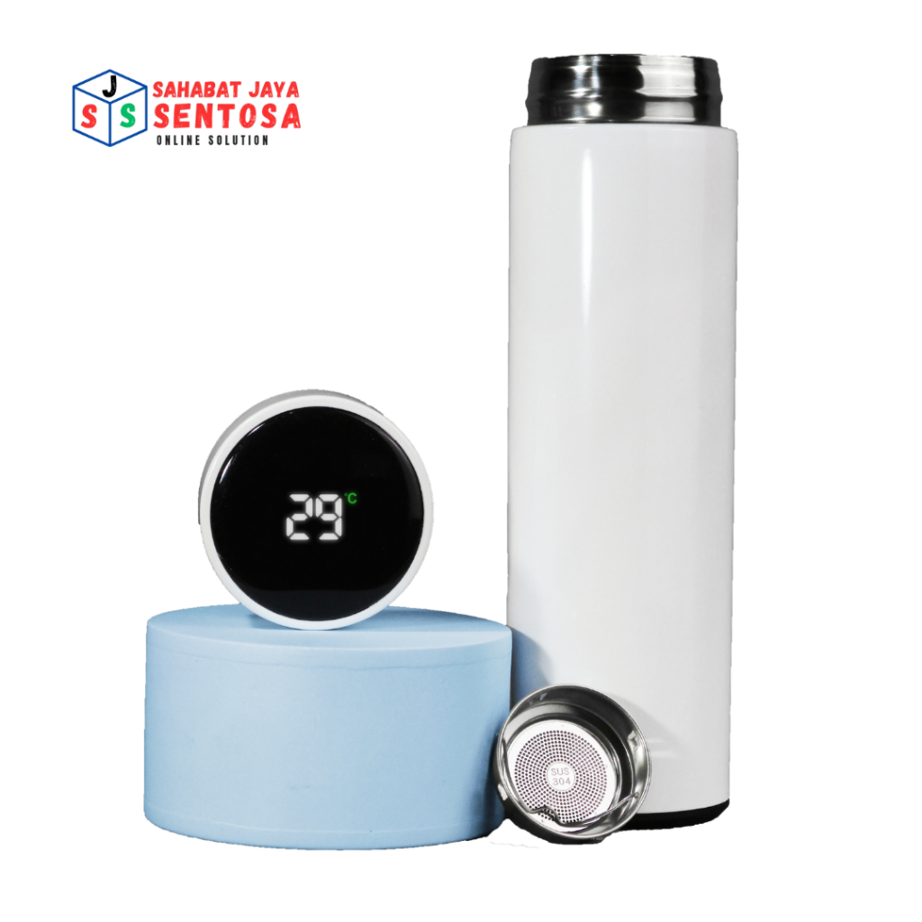 Jual Tumbler LED temperatur warna putih SATUAN POLOS | Shopee Indonesia