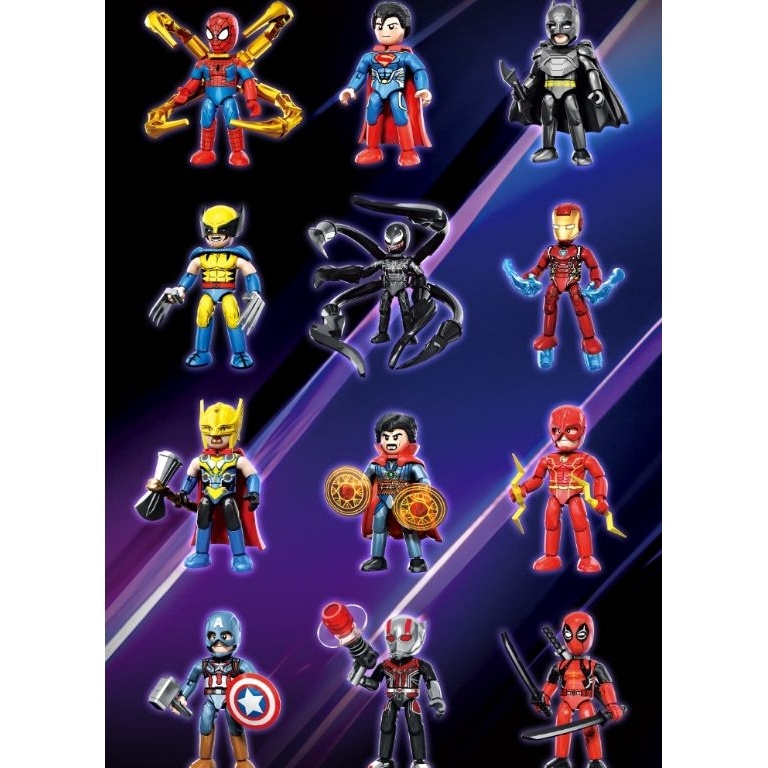 Jual Produk Trending Action figure superhero Ironman Spiderman Deadpool ...