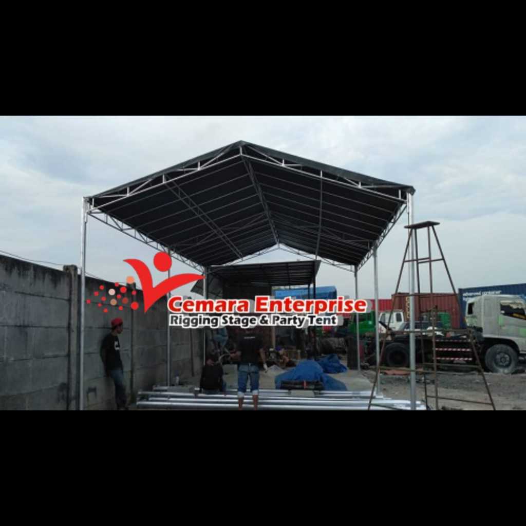 Jual TENDA SEGITIGA / TENDA KERUCUT / TENDA PARKIR UKURAN 4M X 6M ...