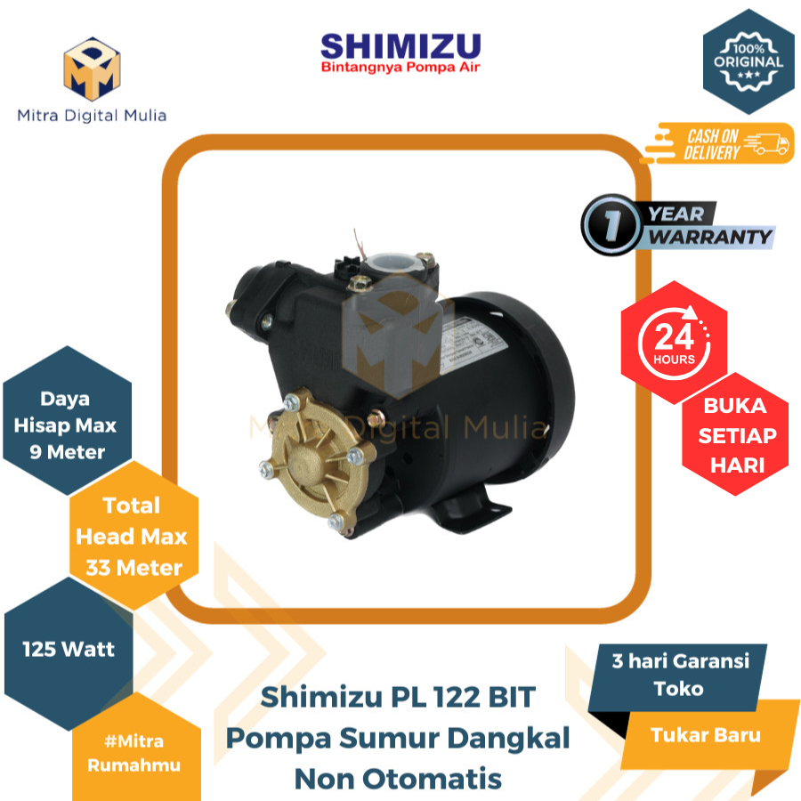 Jual Shimizu PL 122 BIT Pompa Sumur Dangkal Non Otomatis | Shopee Indonesia