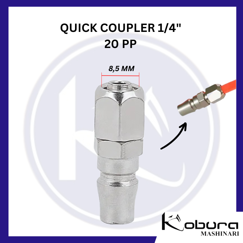 Jual Quick Coupler 20 PP Coupler Connector 1/4" Inch Sambungan Selang ...