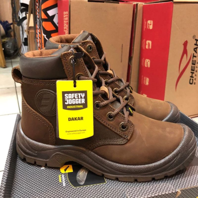 Jual Sepatu Safety Jogger Dakar S3 Brown / Safety Shoes Jogger Original | Shopee Indonesia