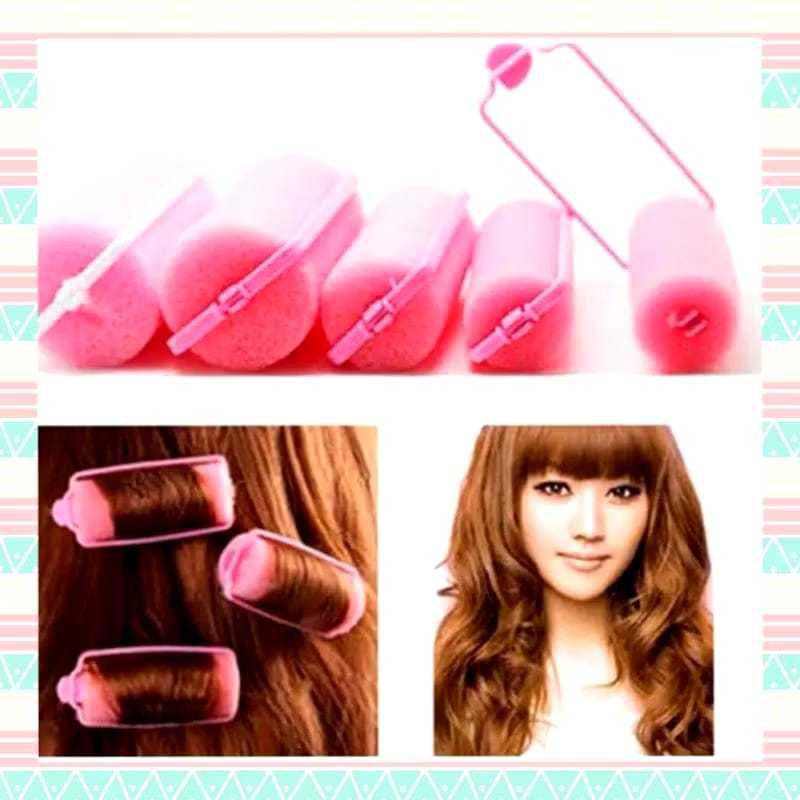 Jual Alat pengeriting rambut roll jepit isi 6 besar pecco roll Magic Strawberry Roll Sponge Hair ...