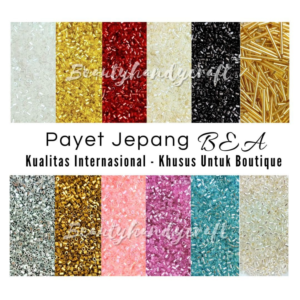 Jual Payet Jepang BEA 10gram Patah Bambu ORI Payet Baju Butik Premium ...