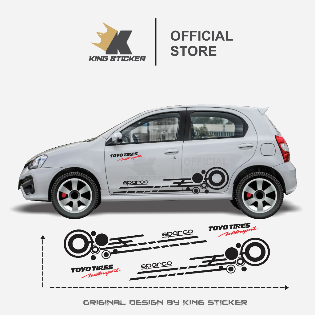 Jual ET8 Sticker mobil etios valco stiker mobil toyota etios valco ...