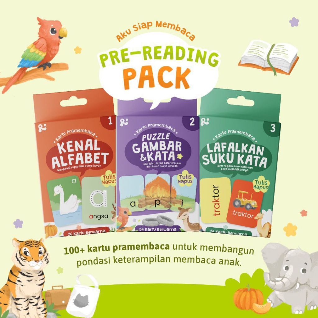 Jual (PRE ORDER) Kartu Pra-Membaca || Pre-Reading Pack by Rintik ...