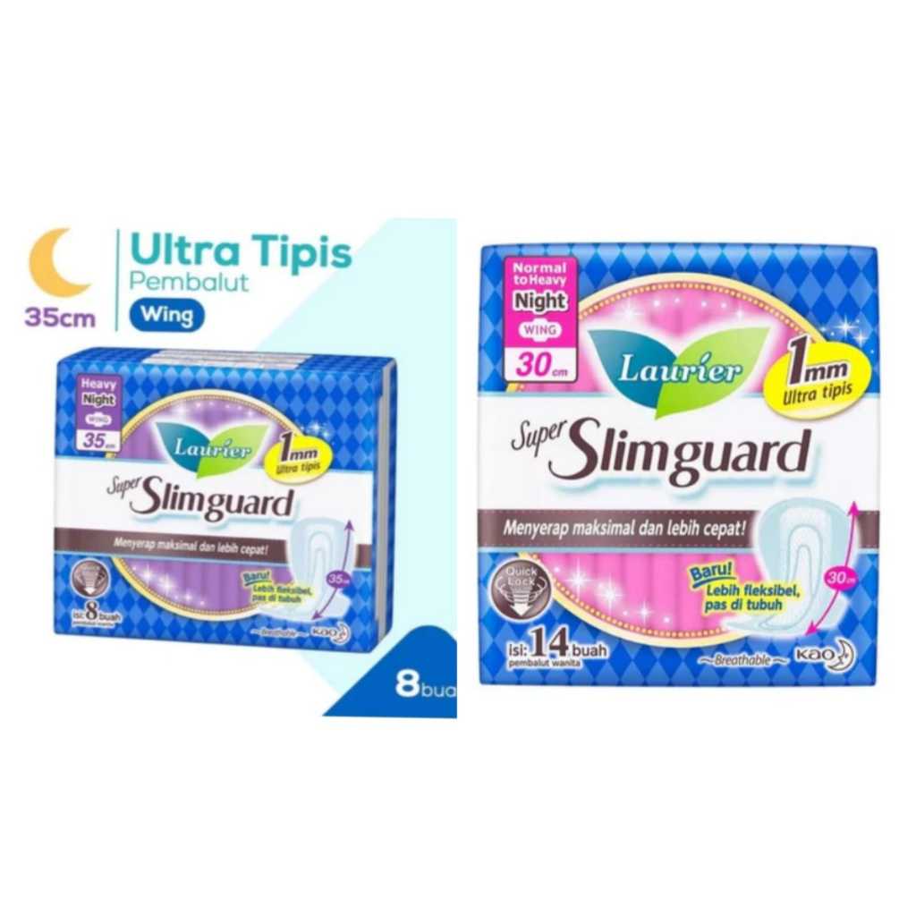 Jual Laurier Super SlimGuard Night 30cm dan 35cm - Pembalut wanita ...