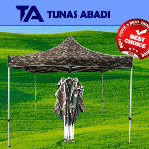 Jual Tenda Lipat Premium 3x3 (1,2mm) + Atap Army D1080 Tebal Double ...
