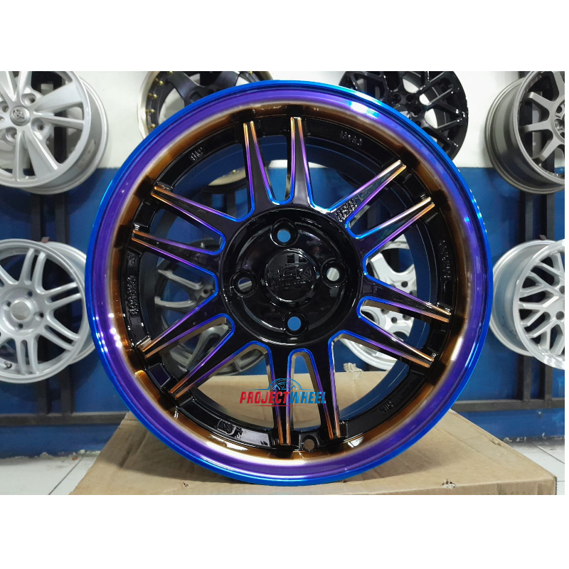 Jual velg mobil boroko bly01 hsr ring 15 warna rainbow buat brio agya ayla | Shopee Indonesia