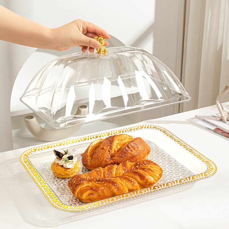 Jual Piring Roti Emas Elegan dan Set Tutupnya - Piring Buah dan ...