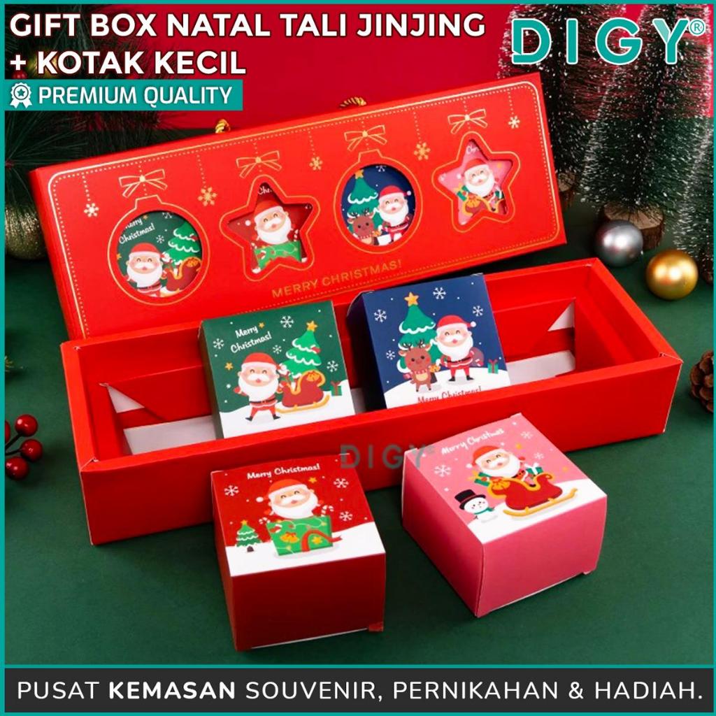 Jual Gift Box Natal + Tali + Kotak kecil / Kotak Bingkisan / Box ...