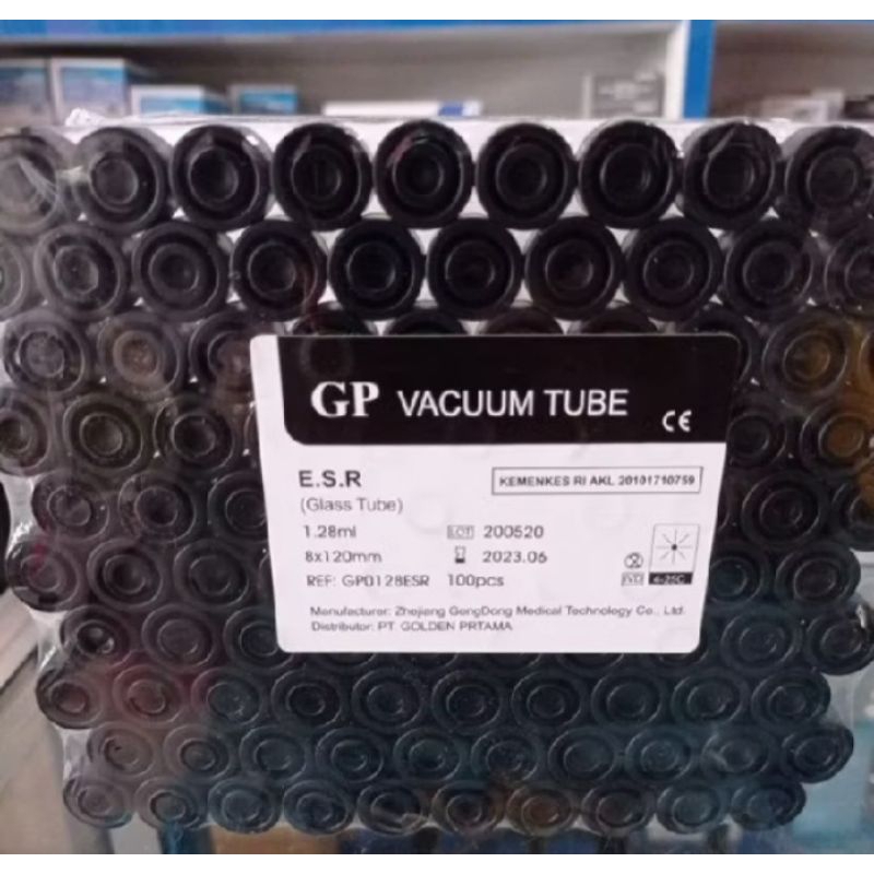 Jual tabung sampel darah vacum tube esr ( glass tube ) 1.28ml | Shopee ...