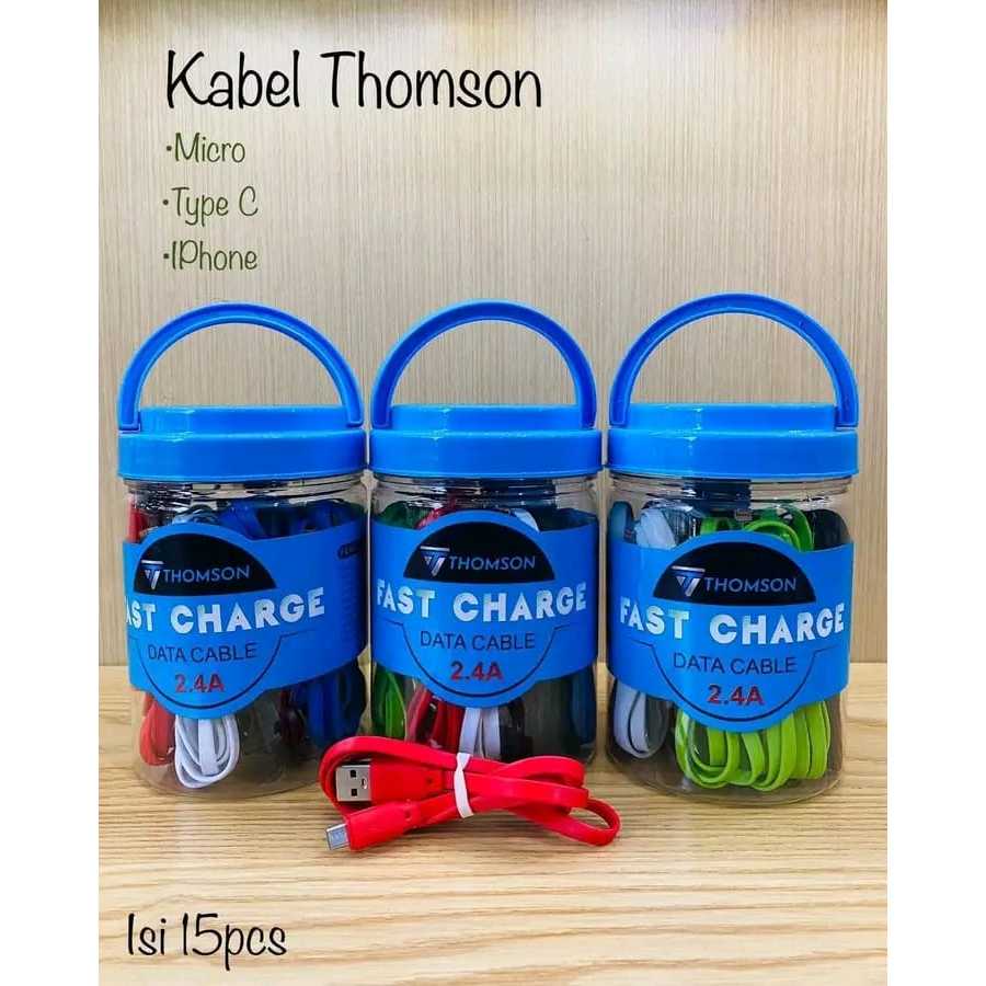 Jual KABEL DATA / CABLE DATA THOMSON SERI T100 2.4A VARIAN WARNA ...