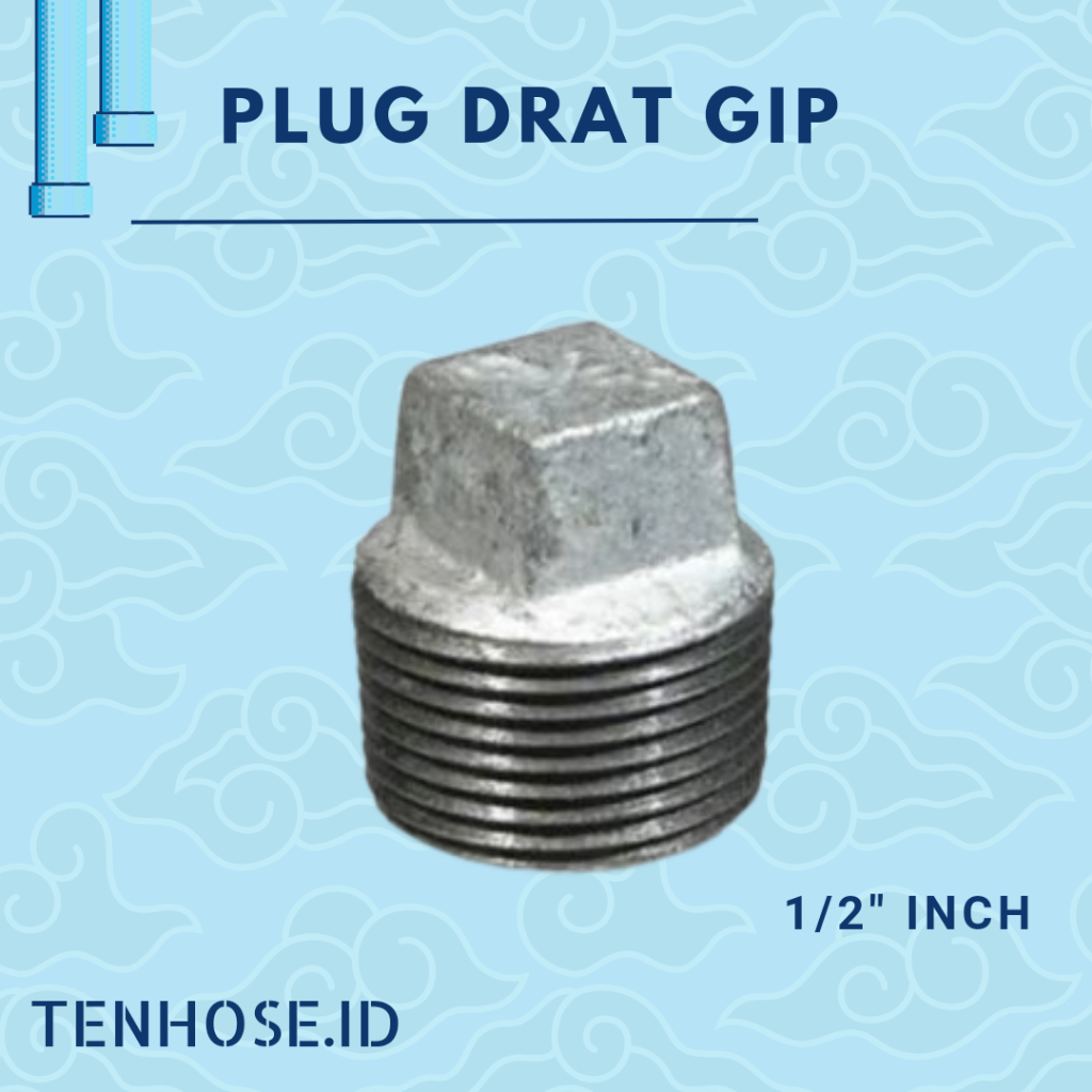 Jual Plug Drat GIP bahan Besi Galvanis Ukuran 1/2" Inch | Shopee Indonesia