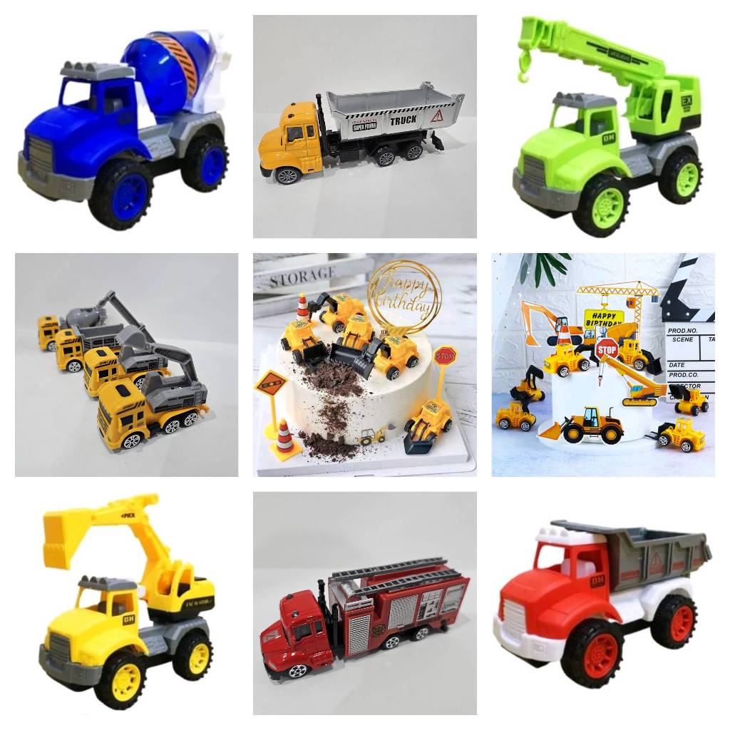 Jual Cake Topper Kue Dumpp Truck Damkar Alat Berat Pemadam Kebakaran ...