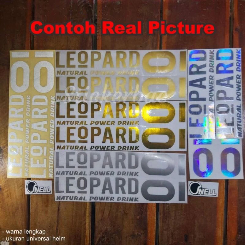 Jual sticker cutting leopard stiker set lengkap ala ala helm full face ...