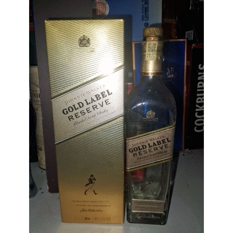Jual botol bekas minuman import gold lebel+dus untuk hiasan | Shopee ...