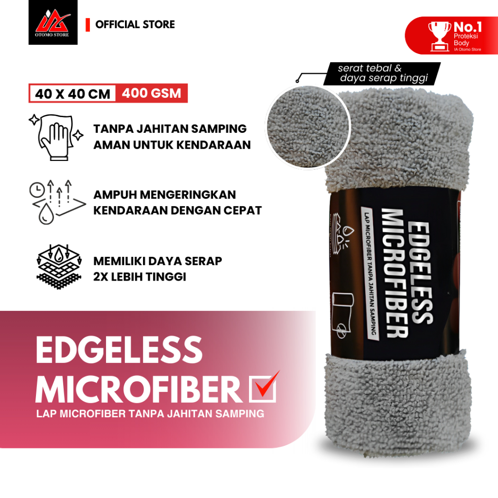 Jual Kain Lap Microfiber Edgeless Mobil Motor Lap Serat Mikrofiber ...