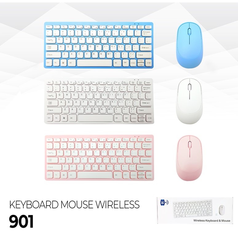 Jual KEYBOARD DAN MOUSE WIRELESS 901 keyboard plus mouse keyboard combo ...
