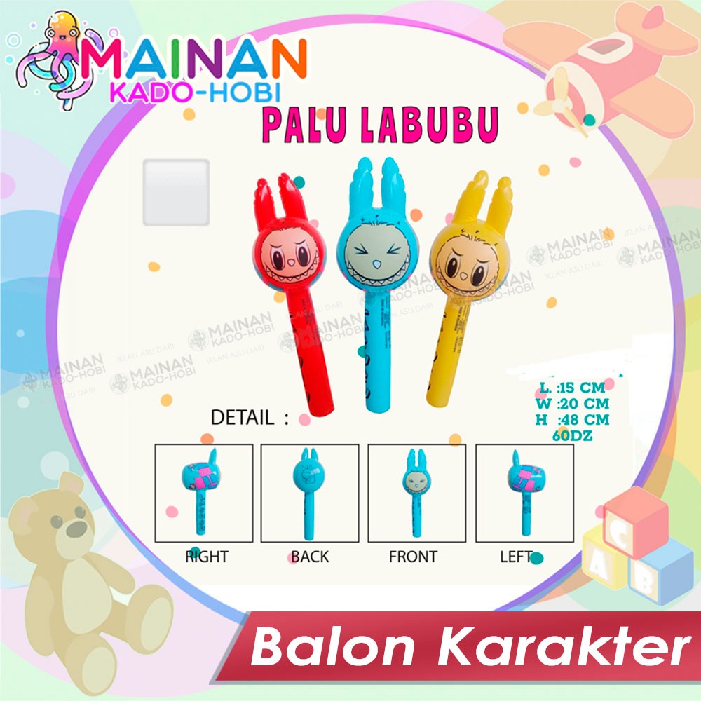 Jual HADIAH ULANG TAHUN MAINAN ANAK BALON PUKUL KARAKTER MONSTER LABUBU ...