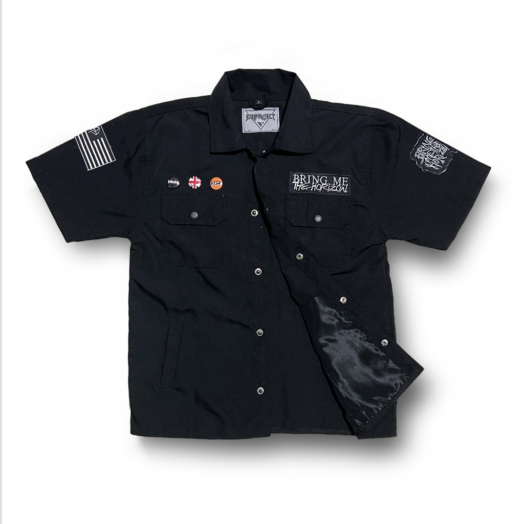 Jual WORKSHIRT BMTH HITAM TERSEDIA UKURAN M - XXL KEREN BANGET COCOK ...
