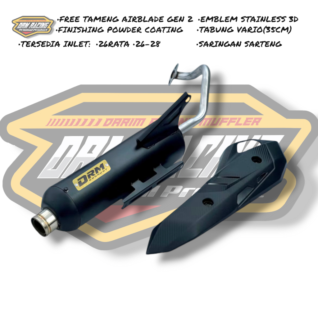 Jual KNALPOT STANDAR RACING DRM EXHAUST MONCONG SHIJIRO VARIO 125/150 ...