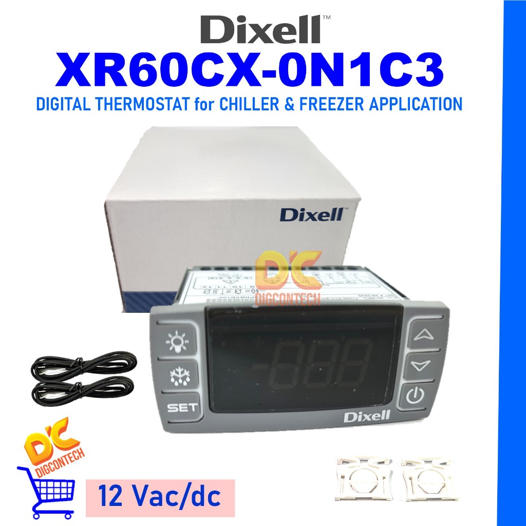 Jual Dixell Digital Thermostat XR60CX 12Vac/dc 2NTC Sensor XR60CX ...