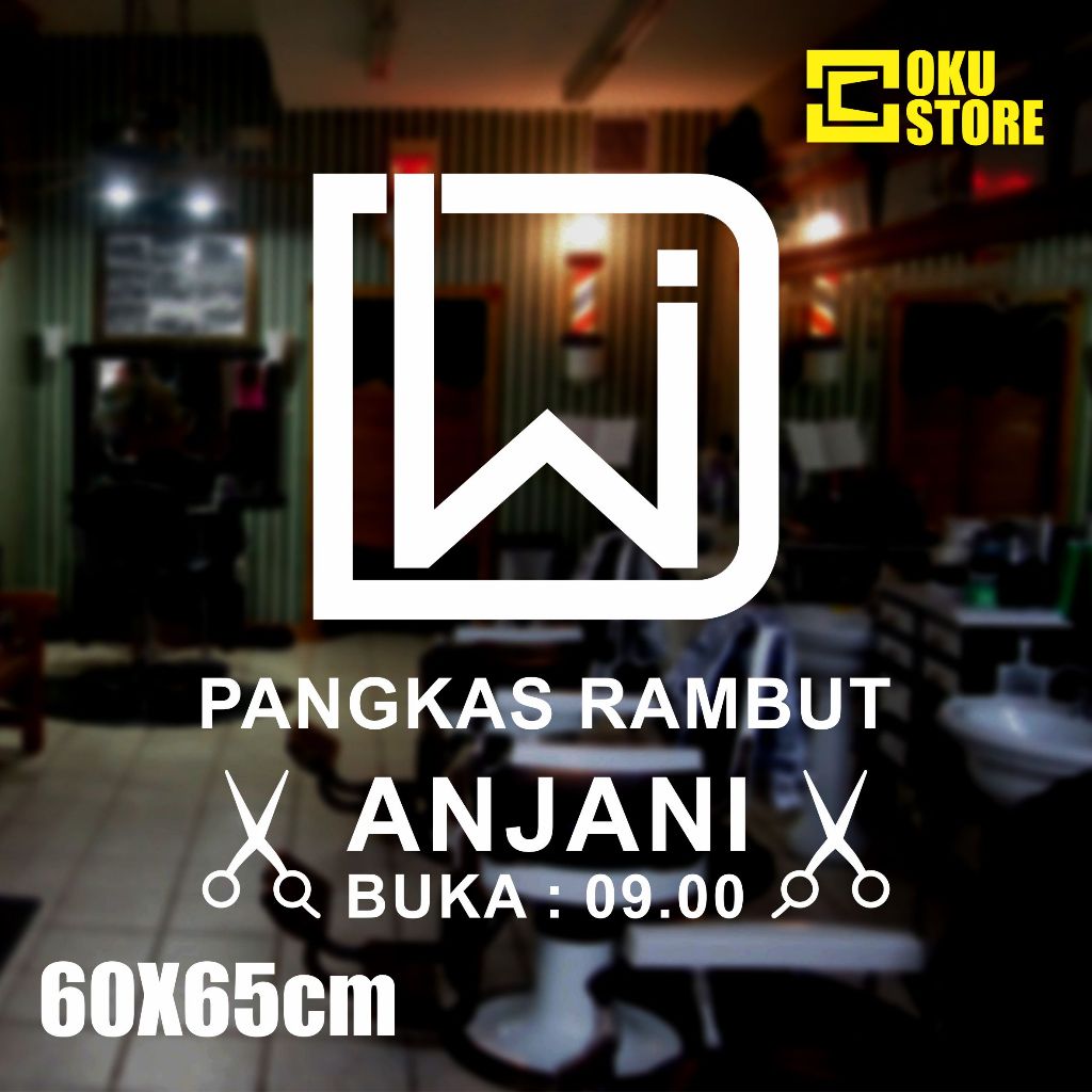 Jual Custom Sticker 88 Cutting Sticker CUSTOM PANGKAS RAMBUT ANJANI ...