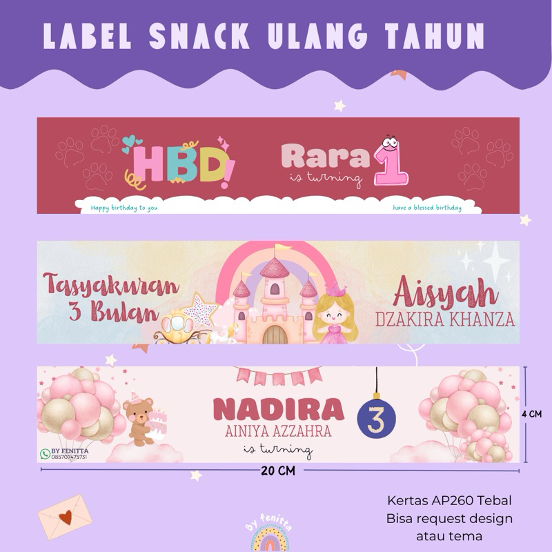 Jual LABEL SNACK ULANG TAHUN ANAK | Shopee Indonesia