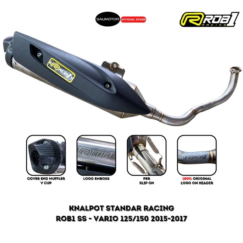 Jual Rob1 Knalpot standar racing Vario 125 Led old 2015-2017 megabomb V ...