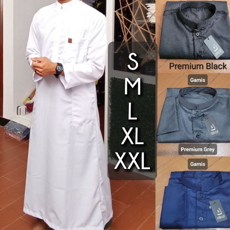 Jual PRODUCT TERPOPULER Gamis pria gamis putih polos gamis hitam polos ...
