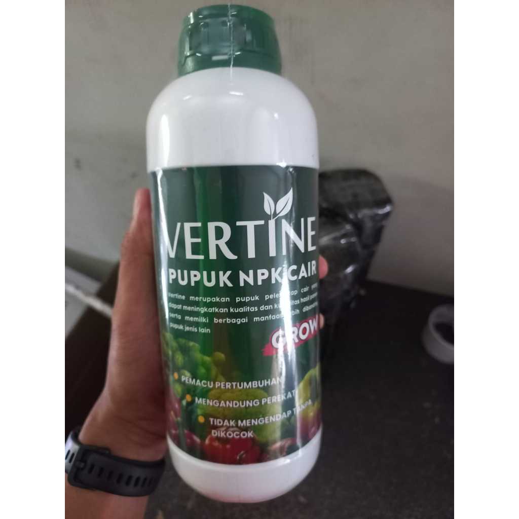 Jual Pupuk NPK Cair Verti Vertine Grow 1 Liter Untuk Pertumbuhan Tanaman Dan Sayuran + Perekat ...