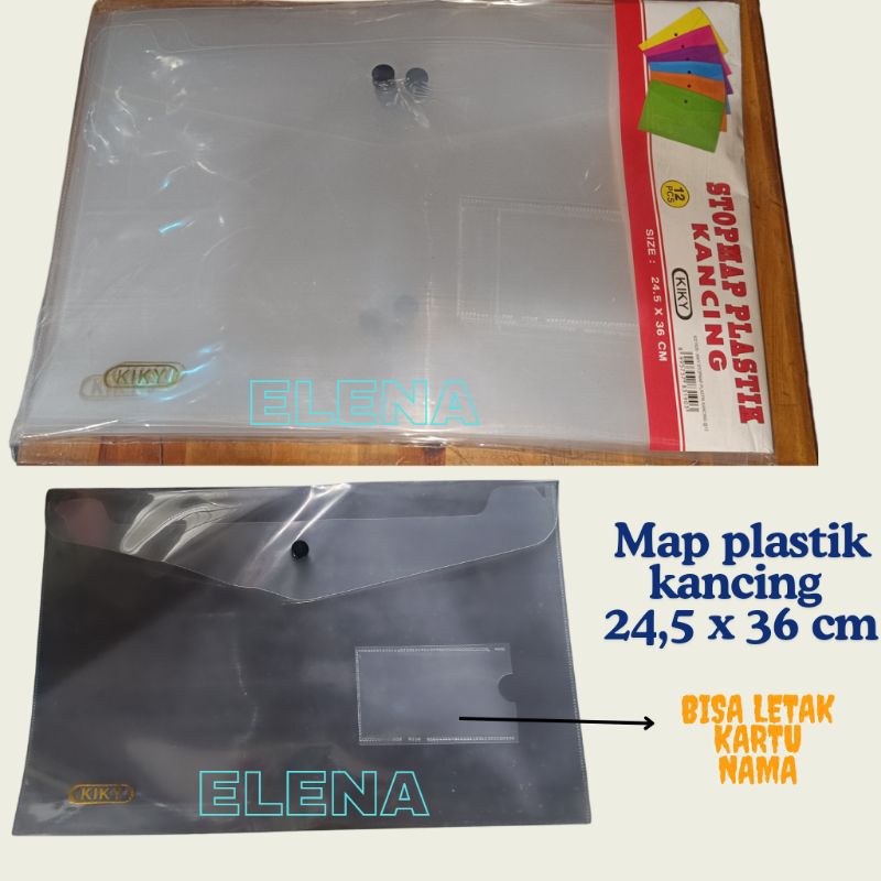 Jual stopmap /map plastik kiky/ map kancing/map dokumen/map serbaguna ...